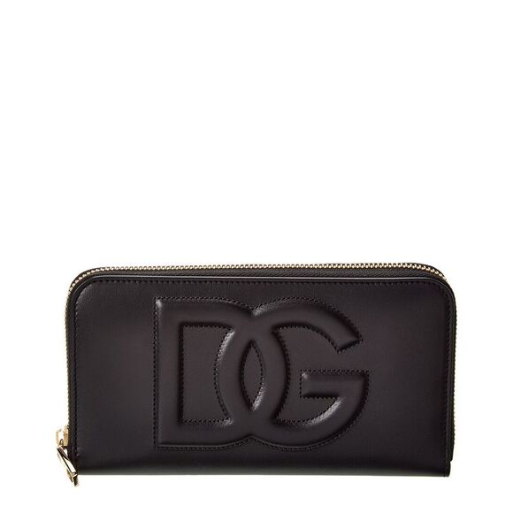 Dolce & Gabbana | Bags | Dolce Gabbana Dg Logo Leather Zip Around ...